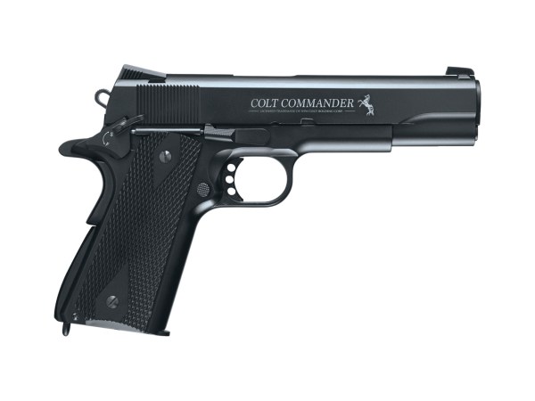 Pistola COLT COMMANDER Negra CO2 BB con retroceso – Táctico Reynosa